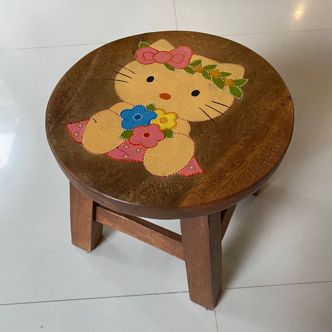 Hello Kitty Stool, Furniture & Home Living, Furniture, Chairs on Carousell