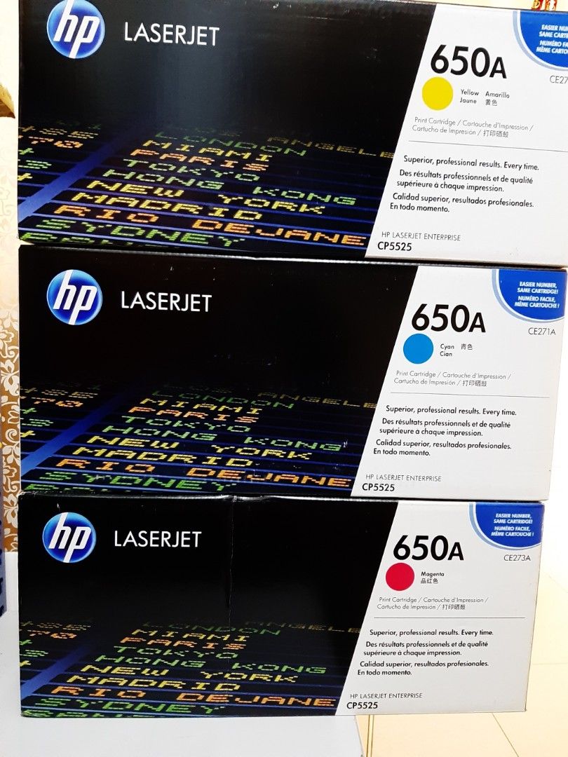 HP 650A toner cartridge CE271A CE272A CE273A, Computers & Tech, Parts ...