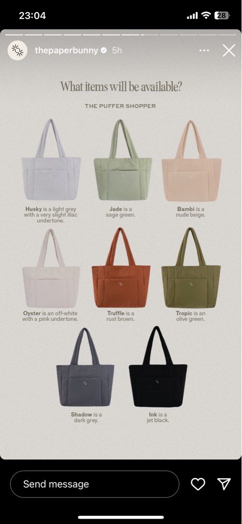 HTB The Paper Bunny bags, Women's Fashion, Bags & Wallets, Shoulder Bags on Carousell