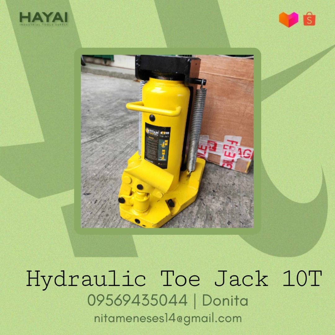 Hydraulic Toe Jack 10T, Commercial & Industrial, Industrial Equipment ...