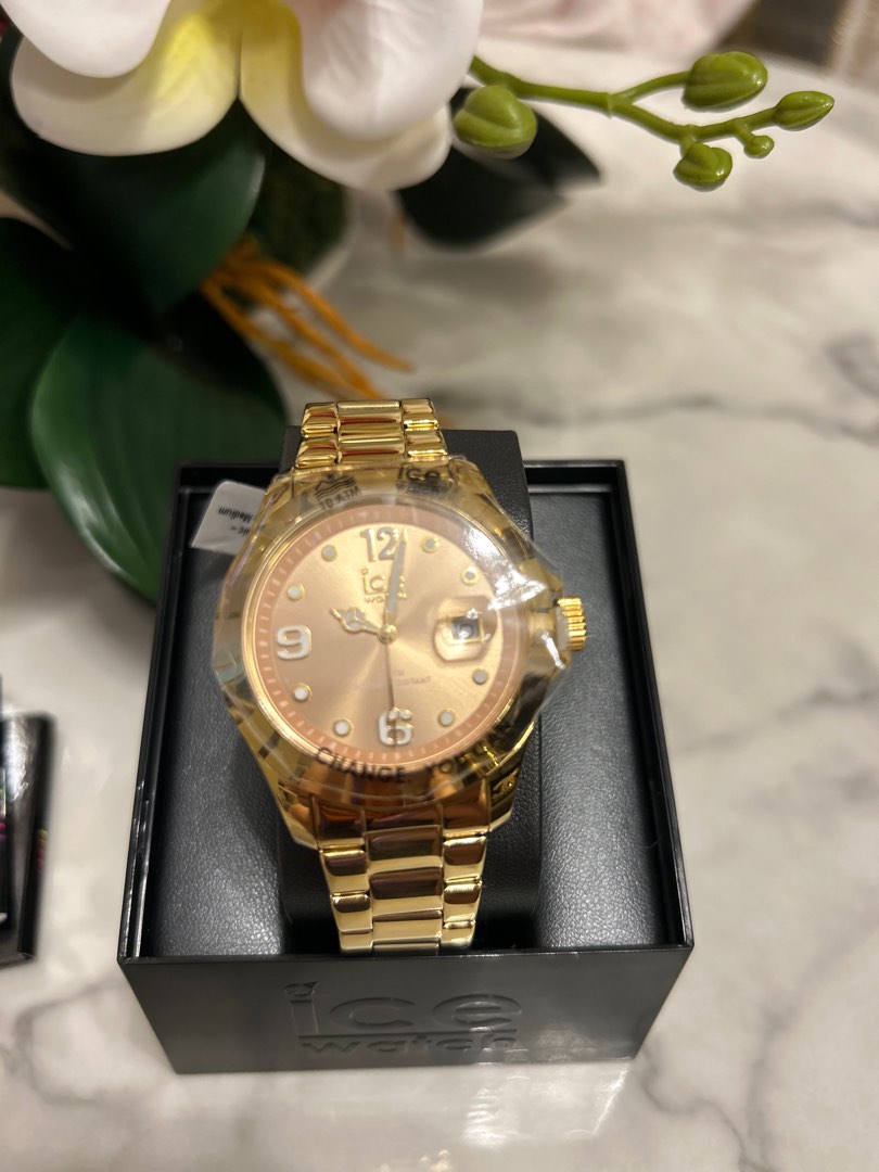 ICE Steel Watch-Classic-Gold full shiny -Medium, Men's Fashion, Watches ...