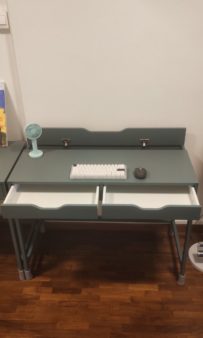 BEST CONDITION: IKEA ALEX STUDY TABLE DESK HOME OFFICE, Furniture ...