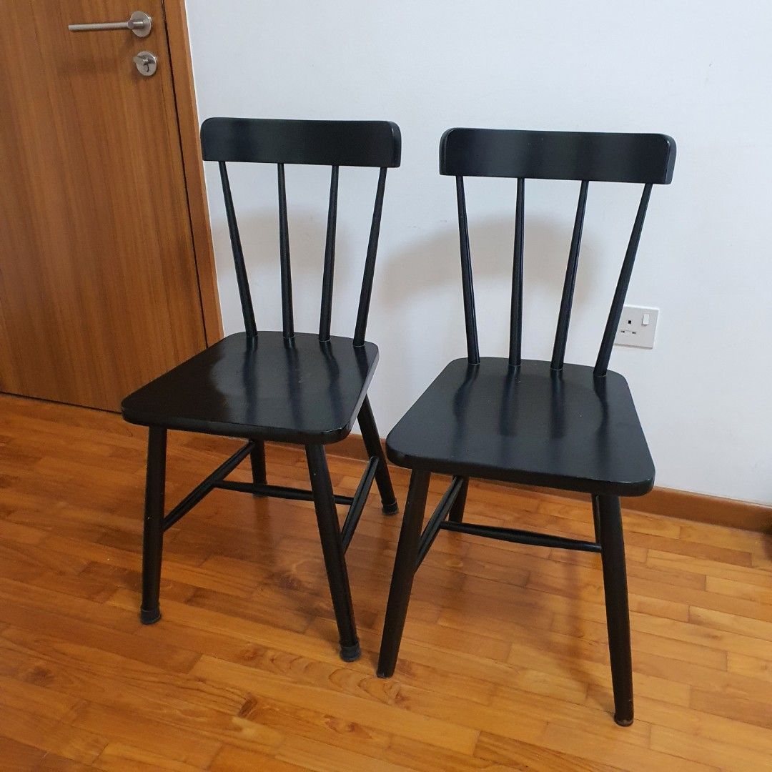 IKEA black chair, Furniture & Home Living, Furniture, Chairs on Carousell