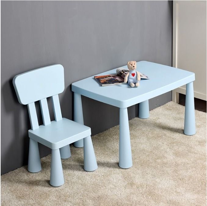 [Ikea] Children Kids Mammut Table Baby Blue, Babies & Kids, Baby ...
