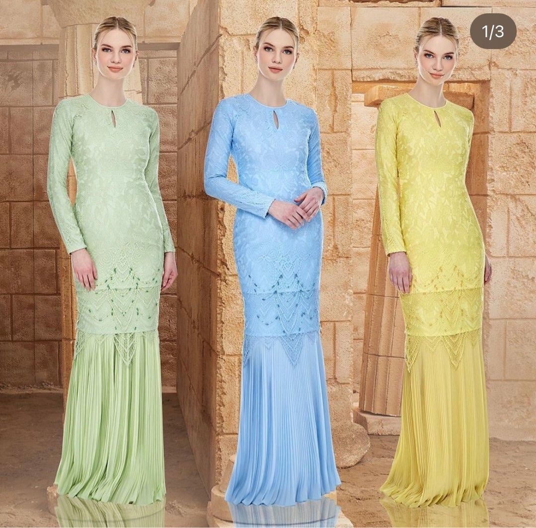 Jannahnoe Rosabell Kurung in Light Dusty Green, Women's Fashion ...