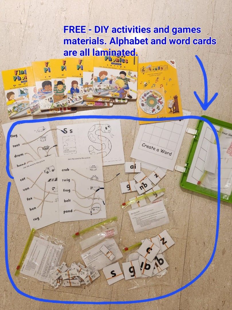 Jolly Finger Phonics Books Set (Book 1 to 7 + Song Book + audio files ...