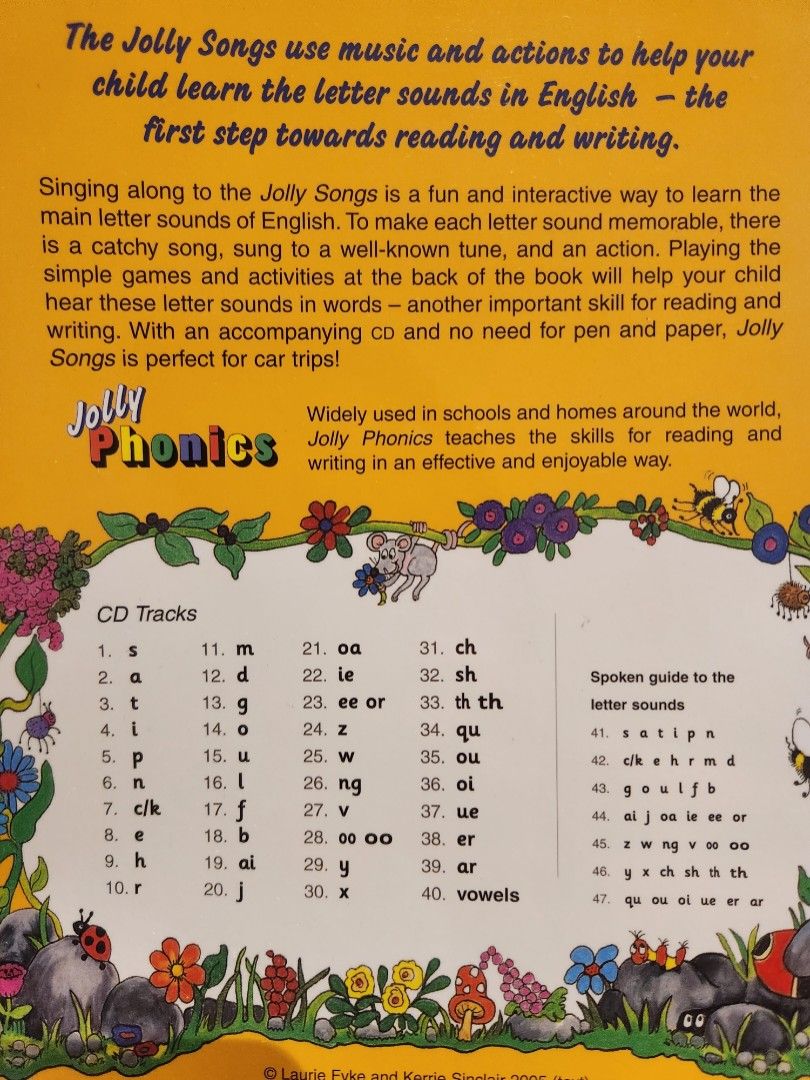 Jolly Finger Phonics Books Set (Book 1 to 7 + Song Book + audio files ...