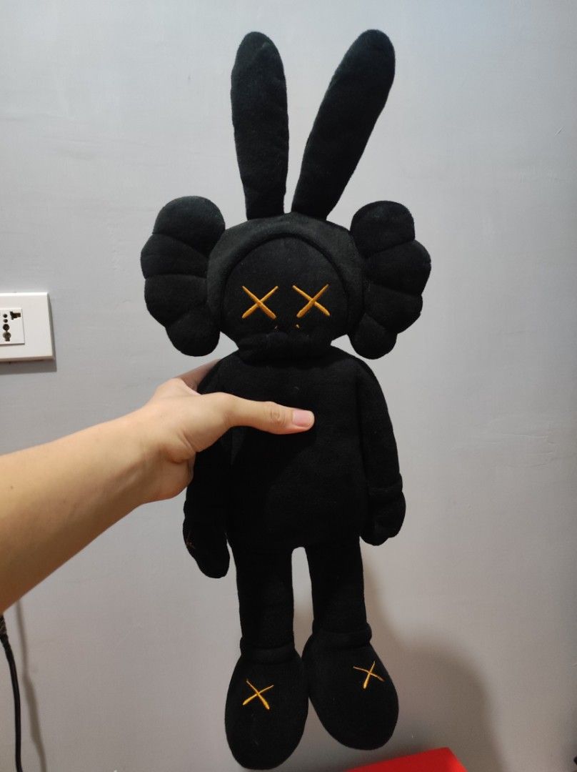 Kaws companion Plush Black Bunny, Hobbies & Toys, Toys & Games on Carousell