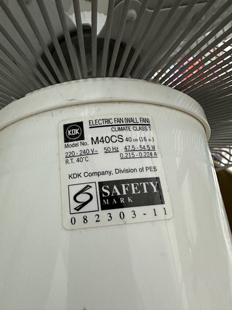 KDK wall fan M40CS (Bukit Merah pickup), Furniture & Home Living ...