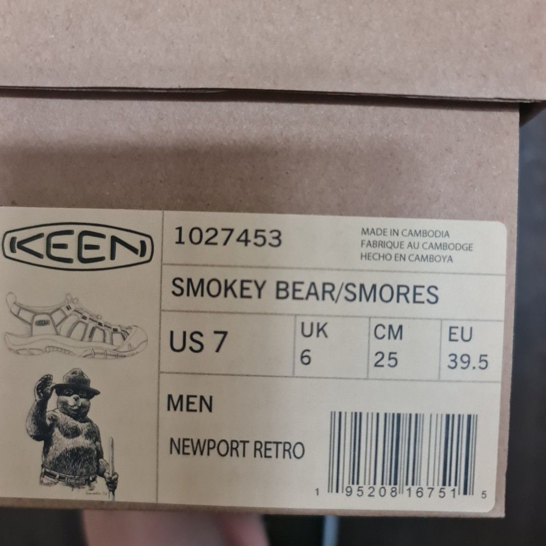 KEEN Men's Newport Retro - Smokey Bear/Smores - US7, Men's Fashion, Footwear, Sneakers on Carousell