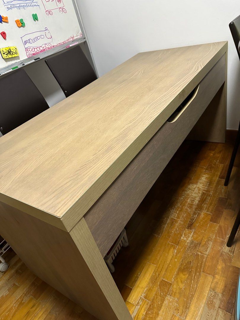 Large computer study desk, Furniture & Home Living, Furniture, Tables ...