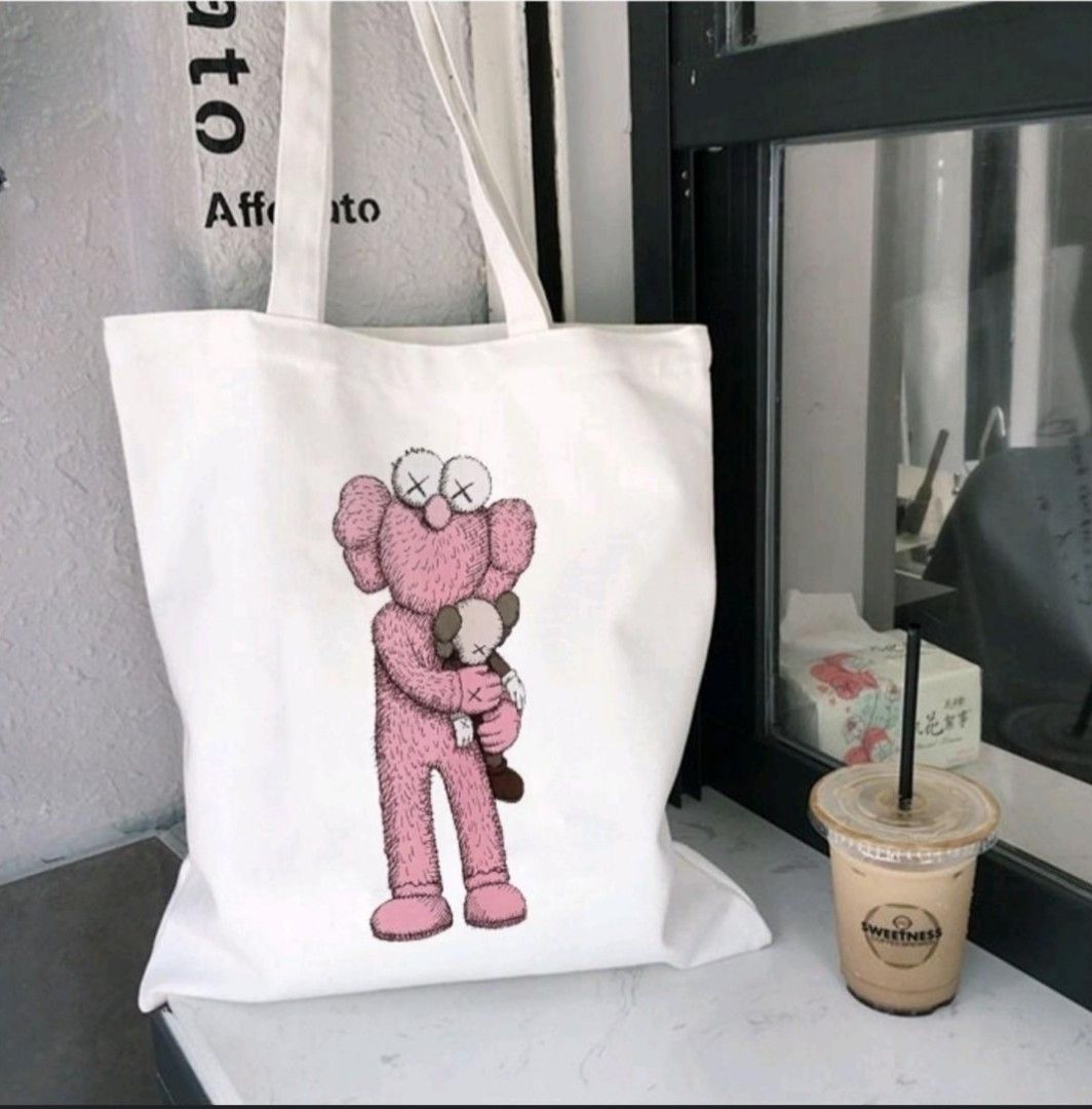 [LIMITED] NEW Kaws tote bag, Women's Fashion, Bags & Wallets, Tote Bags ...