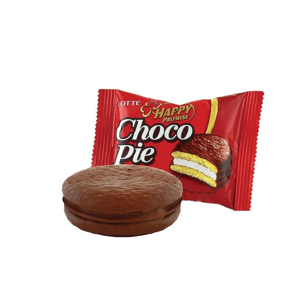 Lotte Best Choice Choco Pie 12 packs 336g - Original, Food & Drinks ...