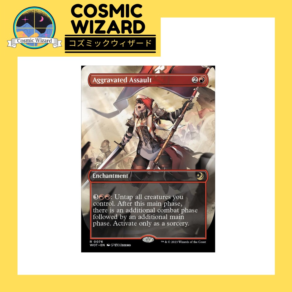 Magic the gathering Aggravated Assault Borderless Anime (Non-Foil ...