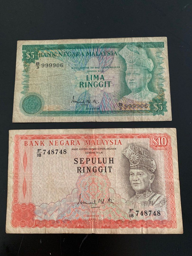 Malaysia 3 series sepuluh ringgit &Lima ringgit, Hobbies & Toys ...