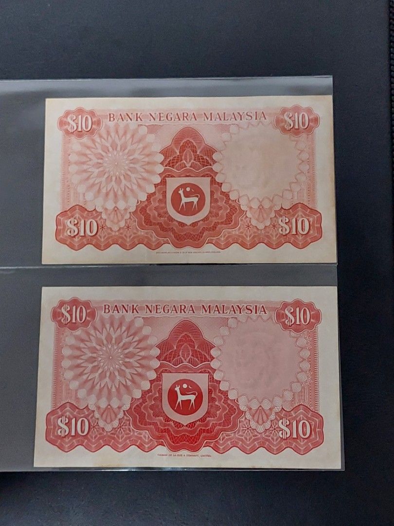 Malaysia Old Bank Notes Rare 1st & 3nd Series One Set RM10, Hobbies ...
