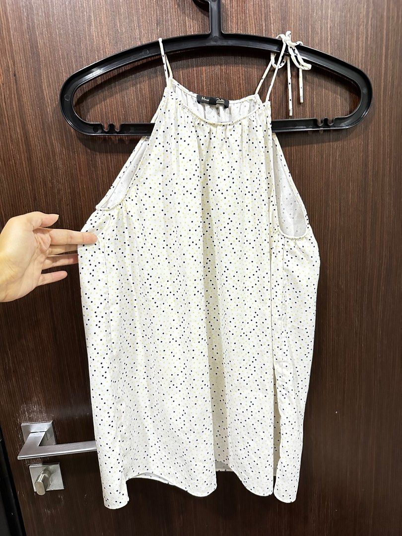 Massimo Dutti Off Shoulder Top, Women's Fashion, Tops, Sleeveless on ...