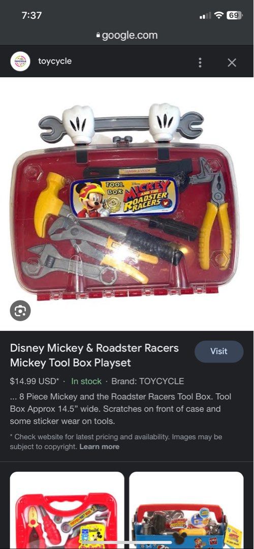 Mickey Mouse Tools Set Toy, Hobbies & Toys, Toys & Games on Carousell