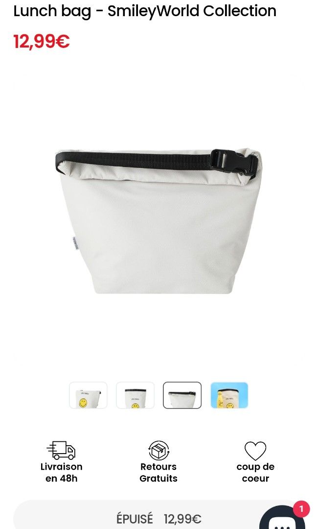 Miniso smiley world collection lunch bag, Furniture & Home Living ...