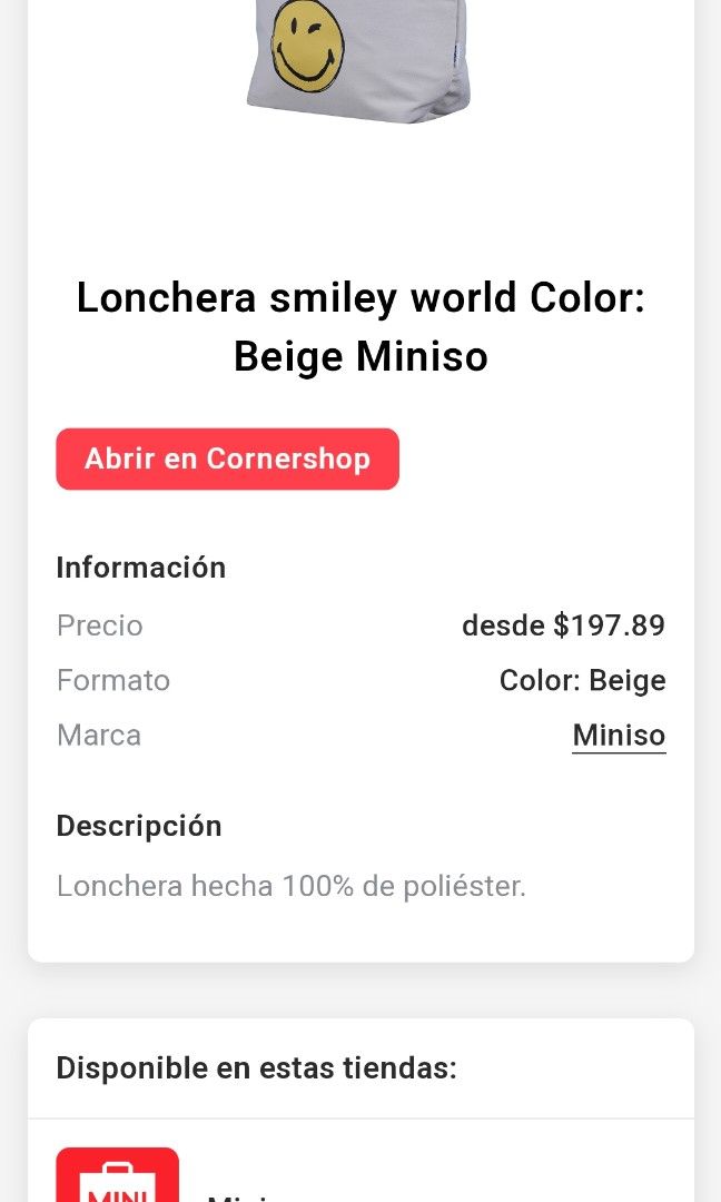 Miniso smiley world collection lunch bag, Furniture & Home Living ...