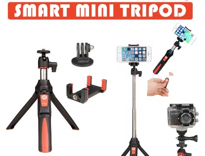 MK 10 Smart Selfie Stick/ Mini Mono Pod / Tripod for Tik Tok Vlogging Filmmaking RED2730 ...