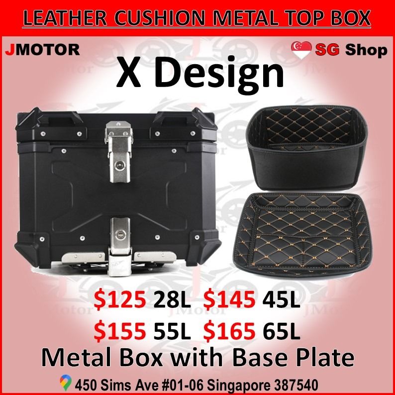 motorcycle x design metal top box, Motorcycles, Motorcycle Accessories ...
