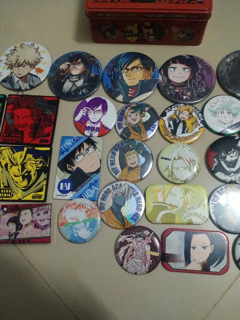 My Hero Academia badges, keychain combo, Hobbies & Toys, Collectibles ...