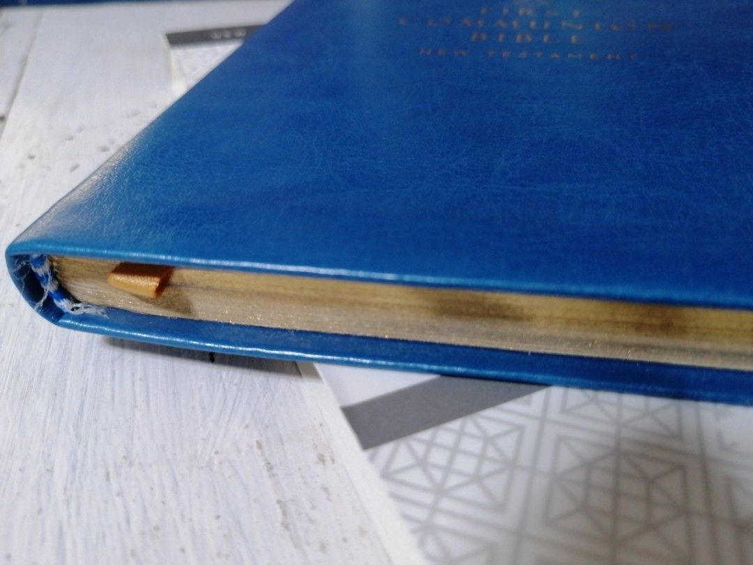 NABRE First Communion Bible (New Testament) Blue Leathersoft, Hobbies ...