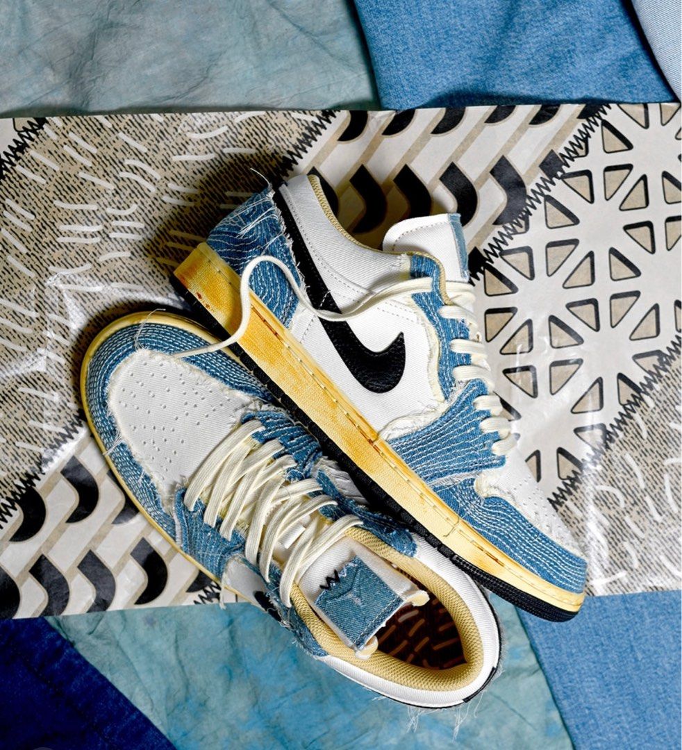 Nike Air Jordan 1 Low Sashiko, Men's Fashion, Footwear, Sneakers on ...