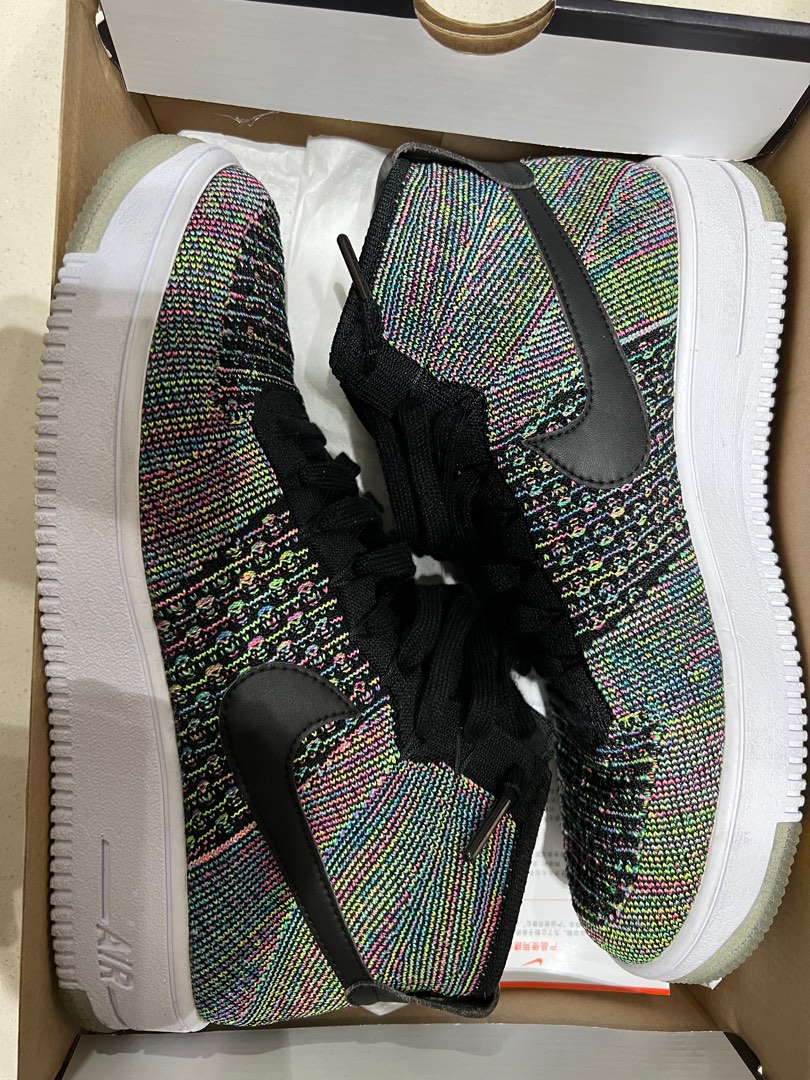 Nike mid cut fly knit Air Force one, Men's Fashion, Footwear, Sneakers ...