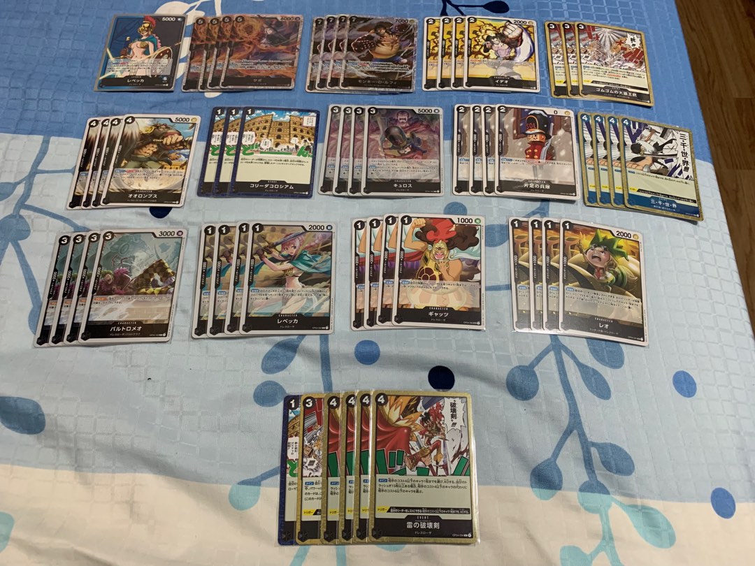 One piece tcg: op04 blue black rebecca deck, Hobbies & Toys, Toys ...