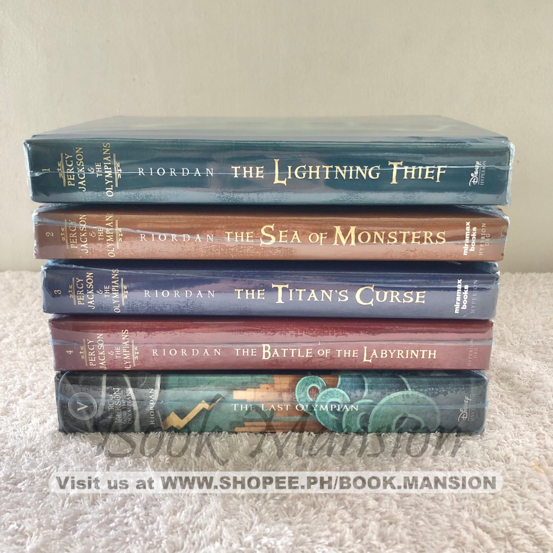 Percy Jackson and the Olympians by Rick Riordan Hardcover COMPLETE SET ...