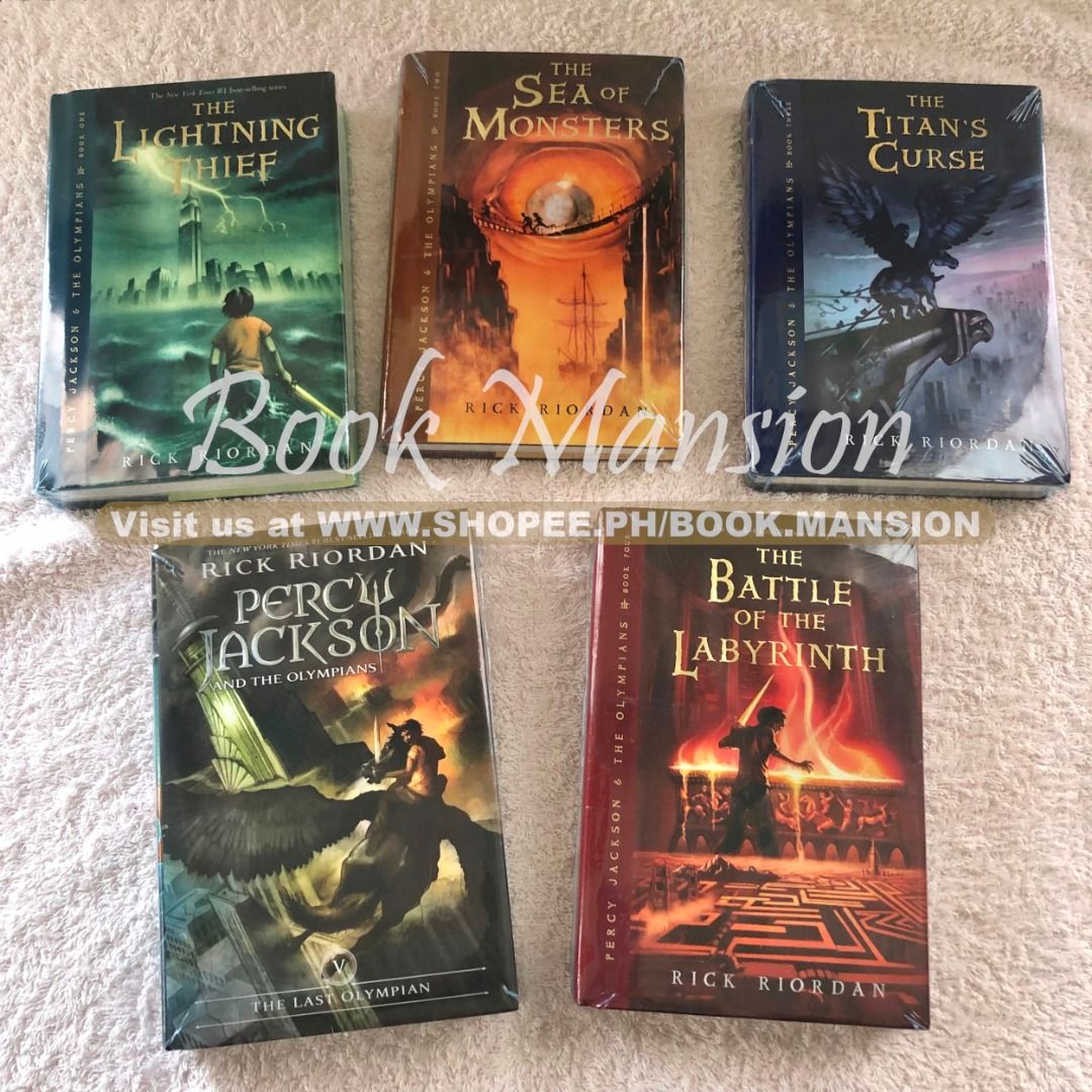 Percy Jackson and the Olympians by Rick Riordan Hardcover COMPLETE SET ...