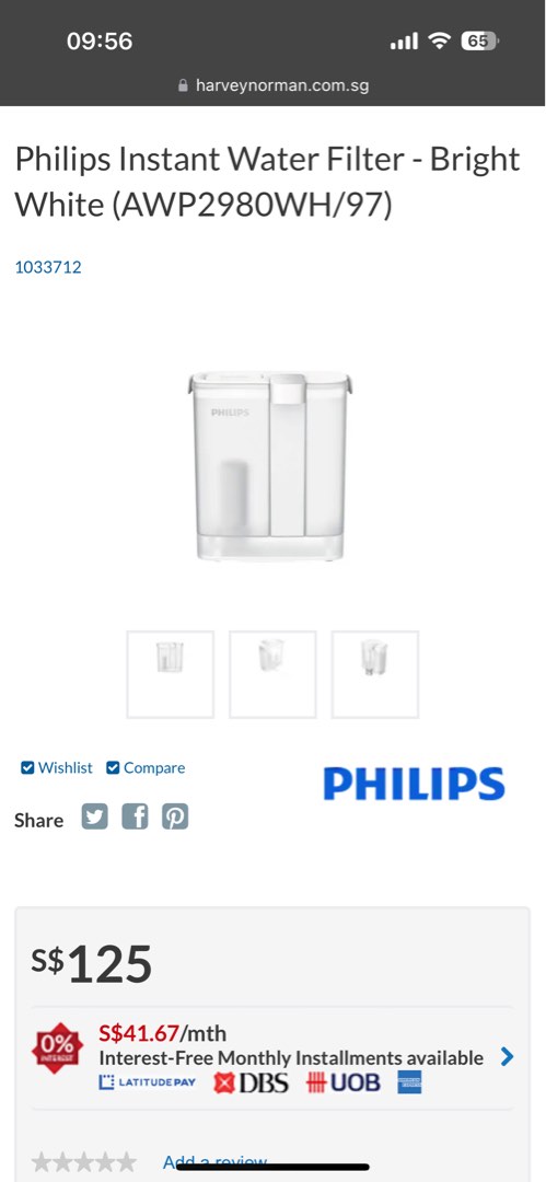 Philips Instant Water Filter Tv Home Appliances Kitchen Appliances