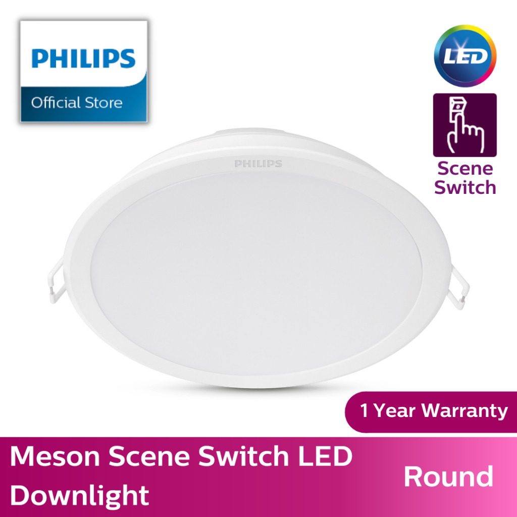 PHILIPS LED DOWNLIGHT 3 TONE - Meson Scene Switch: Tri Color 2700K ...