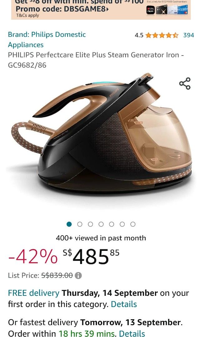 Philips PerfectCare Elite Plus, TV & Home Appliances, Irons & Steamers ...