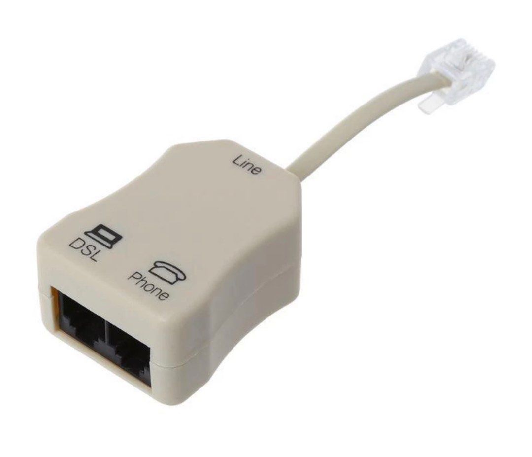 POOP Portable ADSL Modem Telephone Phone Fax In-Line Splitter Filter ...