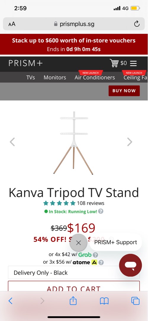 Prism Kan TV stand tripod stand, TV & Home Appliances, TV ...