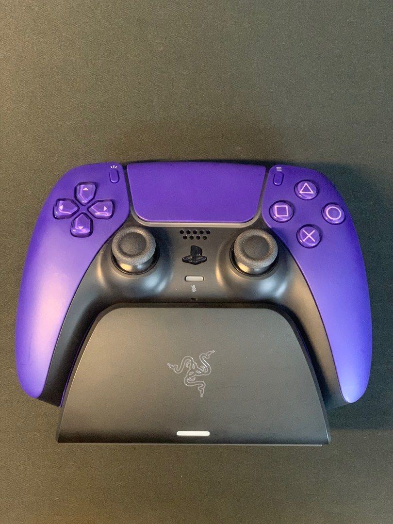 PS5 DualSense Wireless Controller Galactic Purple + Razer Quick ...