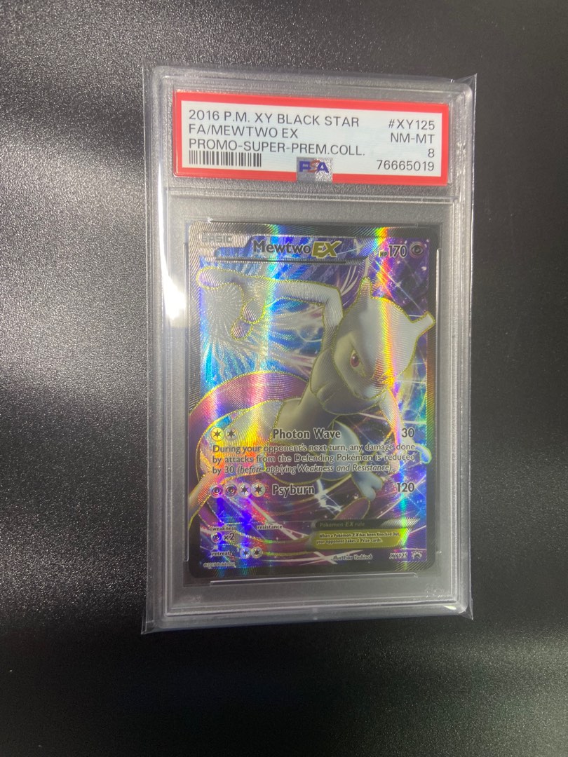 PSA 8 Mewtwo EX #XY125 Full Art Black Star Promo Super Premium ...