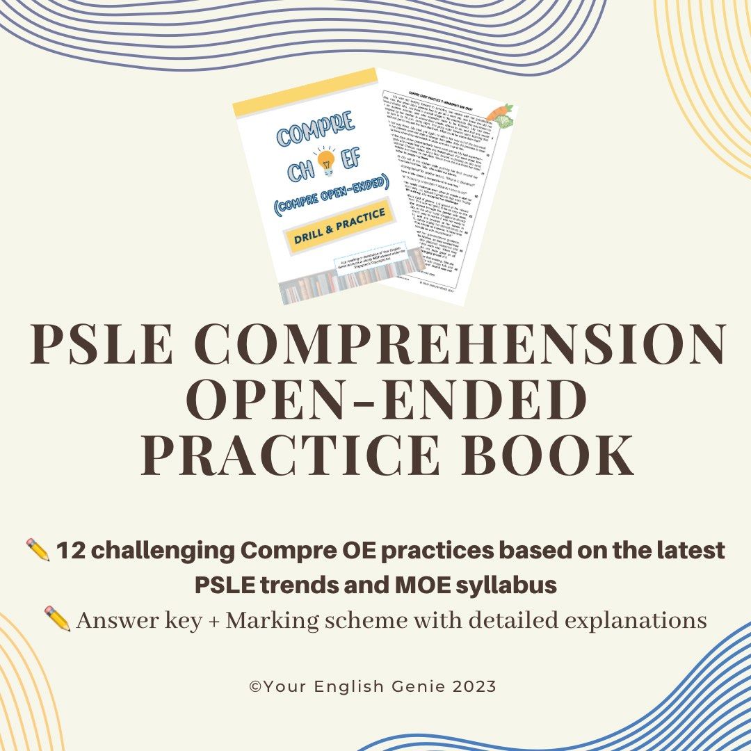 PSLE Comprehension Open-ended Practice Drill Book (Primary English ...