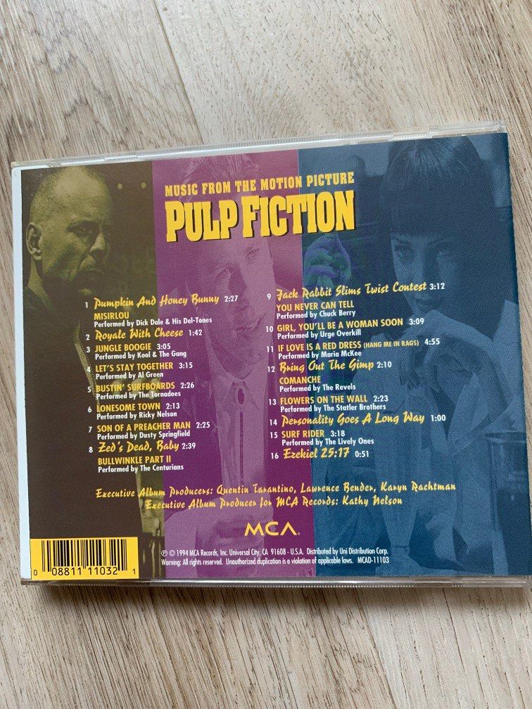 PULP FICTION ~ Soundtrack (Made in USA), Hobbies & Toys, Music & Media ...