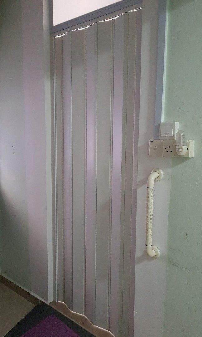 PVC collapsible door for room divider and toilet, Furniture & Home ...