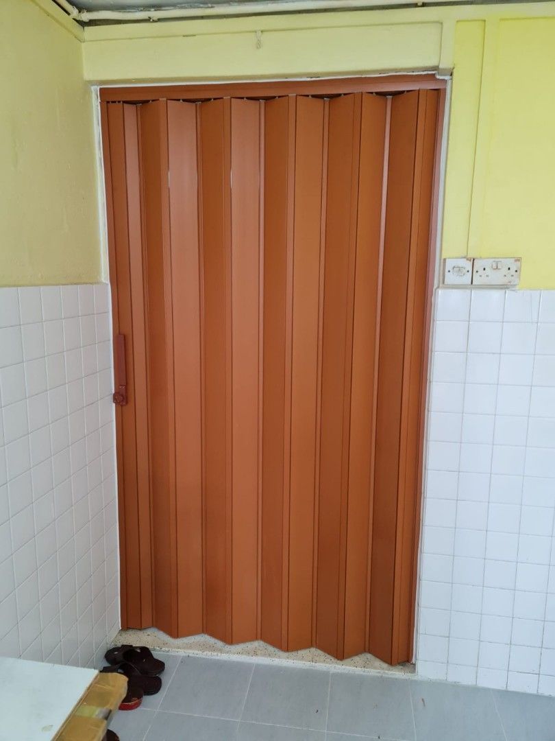 PVC collapsible door for room divider and toilet, Furniture & Home ...