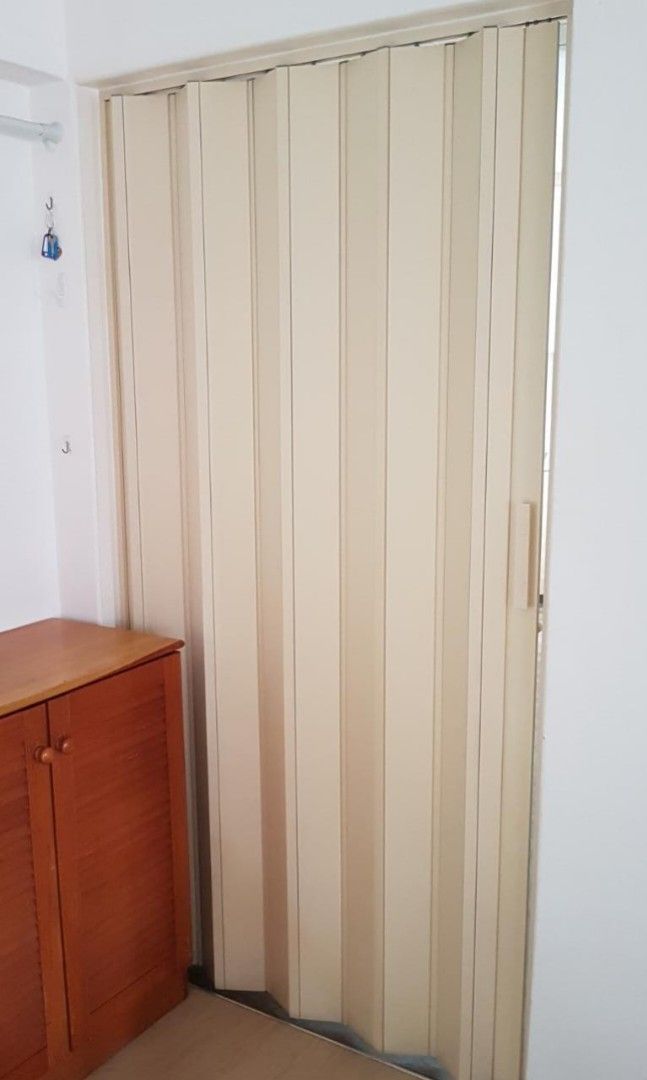PVC collapsible door for room divider and toilet, Furniture & Home ...