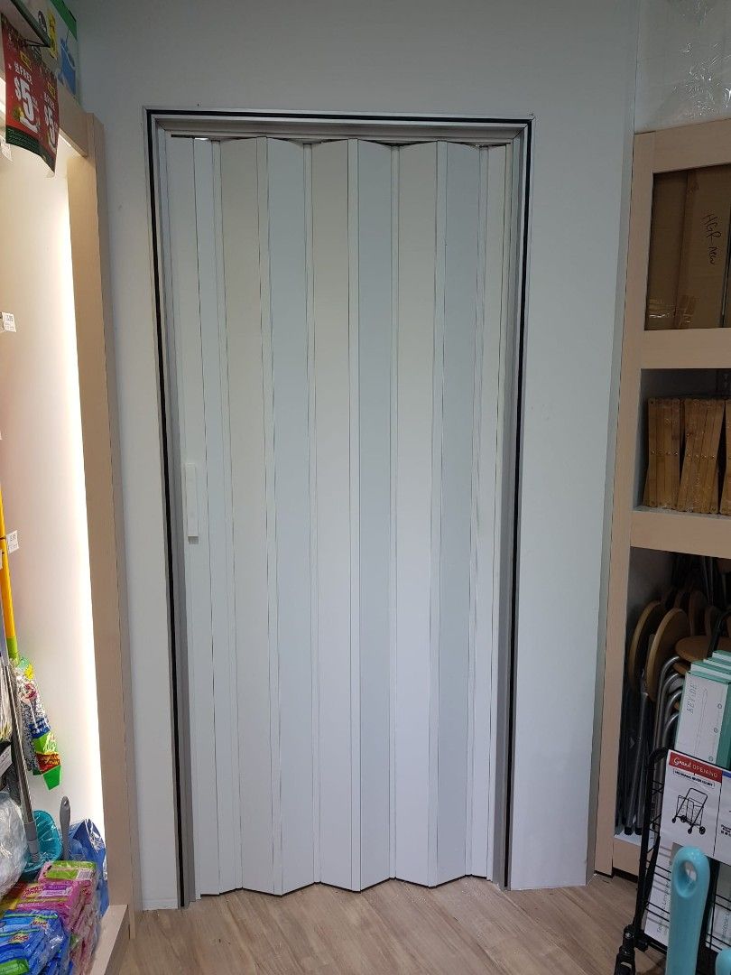 PVC collapsible door for room divider and toilet, Furniture & Home ...