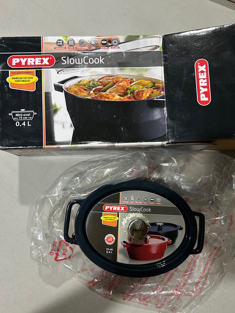 Pyrex Slow Cook Cast Iron pot 0.4 litre, Furniture & Home Living ...