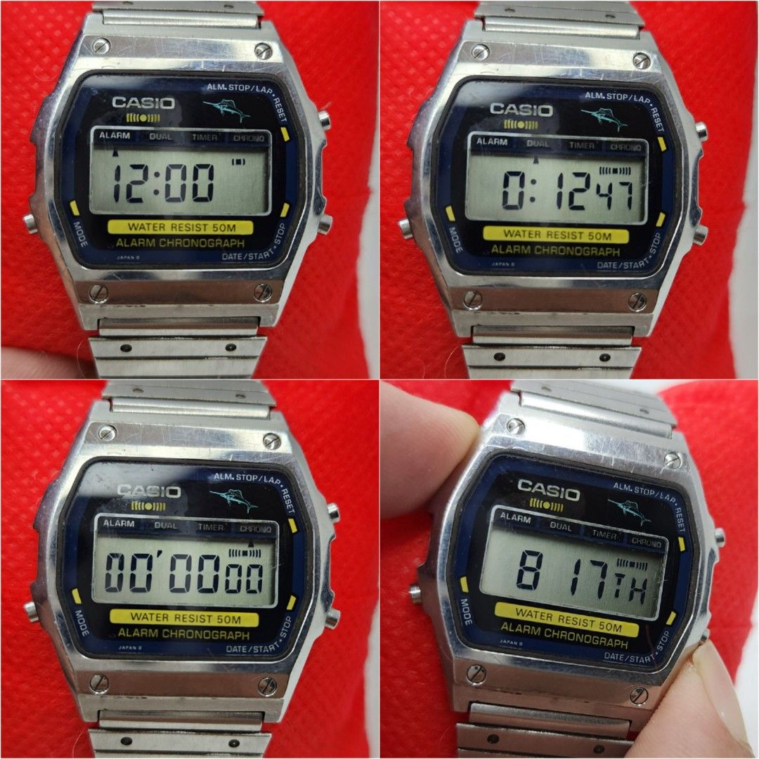 RARE VINTAGE CASIO DIGITAL MARLIN 80s, Luxury, Watches on Carousell