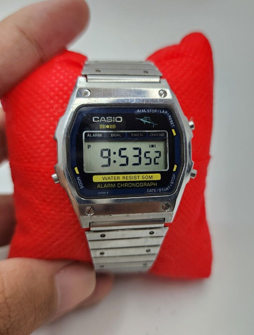 RARE VINTAGE CASIO DIGITAL MARLIN 80s, Luxury, Watches on Carousell