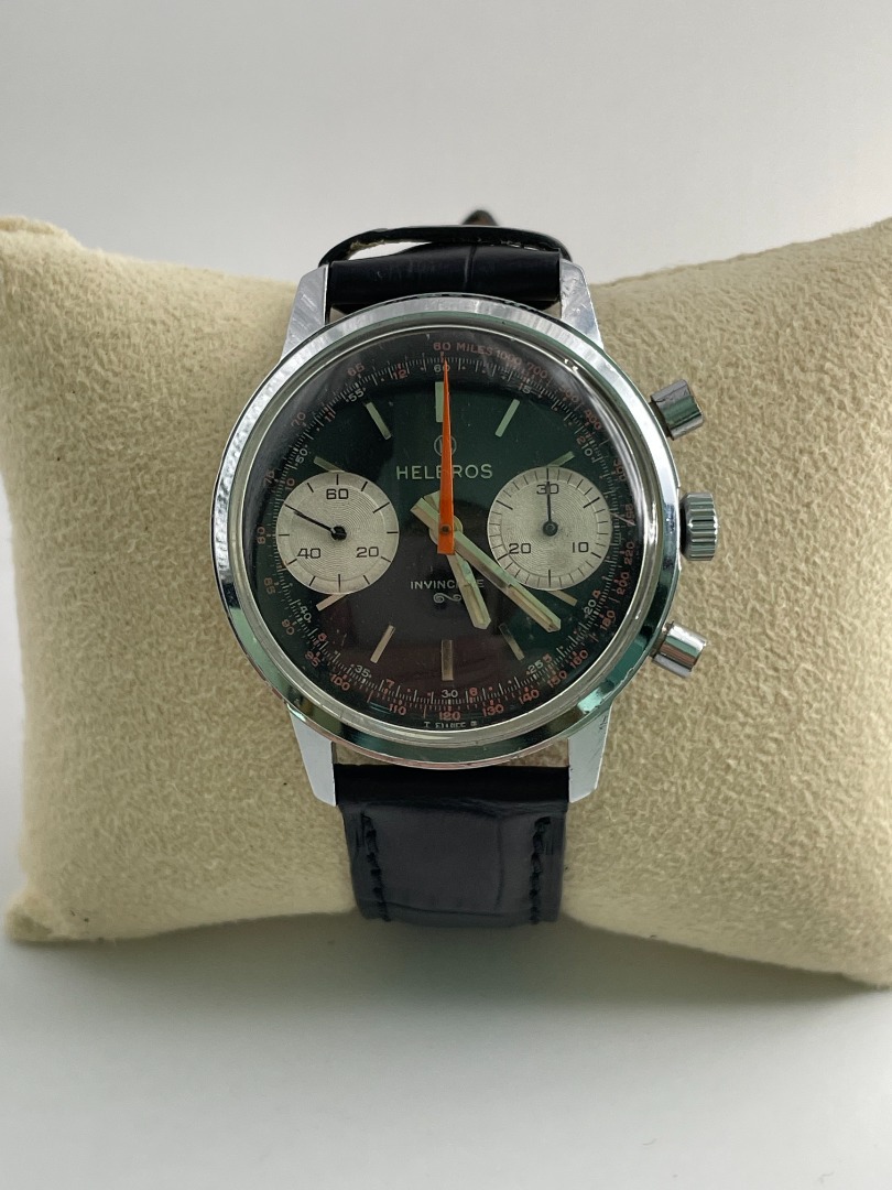 Rare Vintage Helios Invincible Series Chronograph Watch - Antique ...